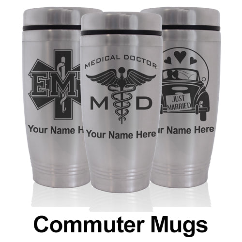 Personalized Commuter Travel Mugs Lasergram Custom Engraved Ts